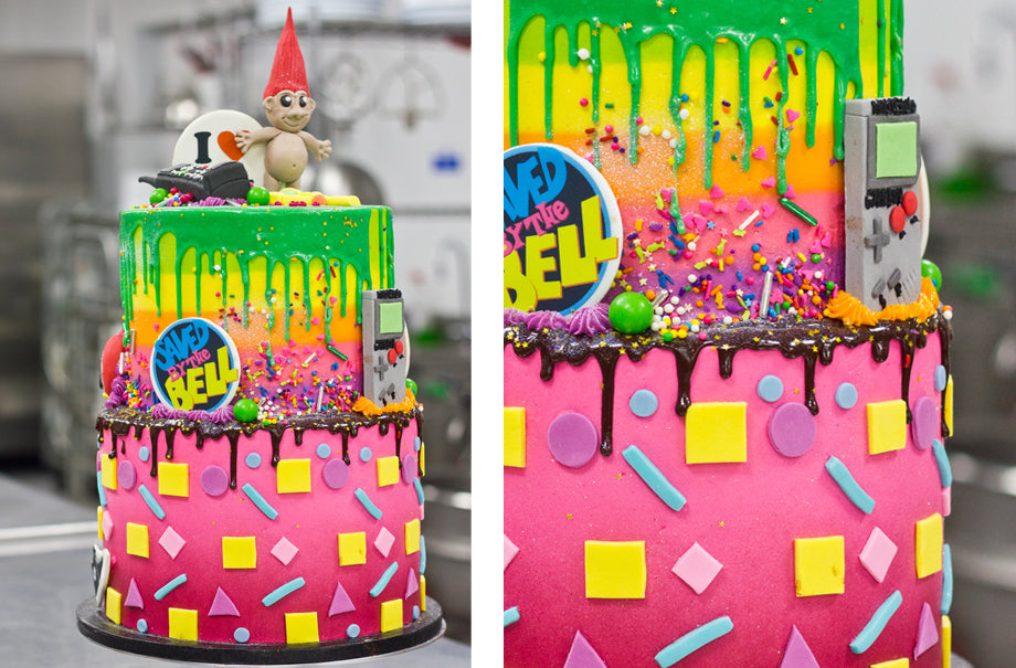 Creating an Epic 90's Themed bespoke birthday cake design for Zoe Sugg ...