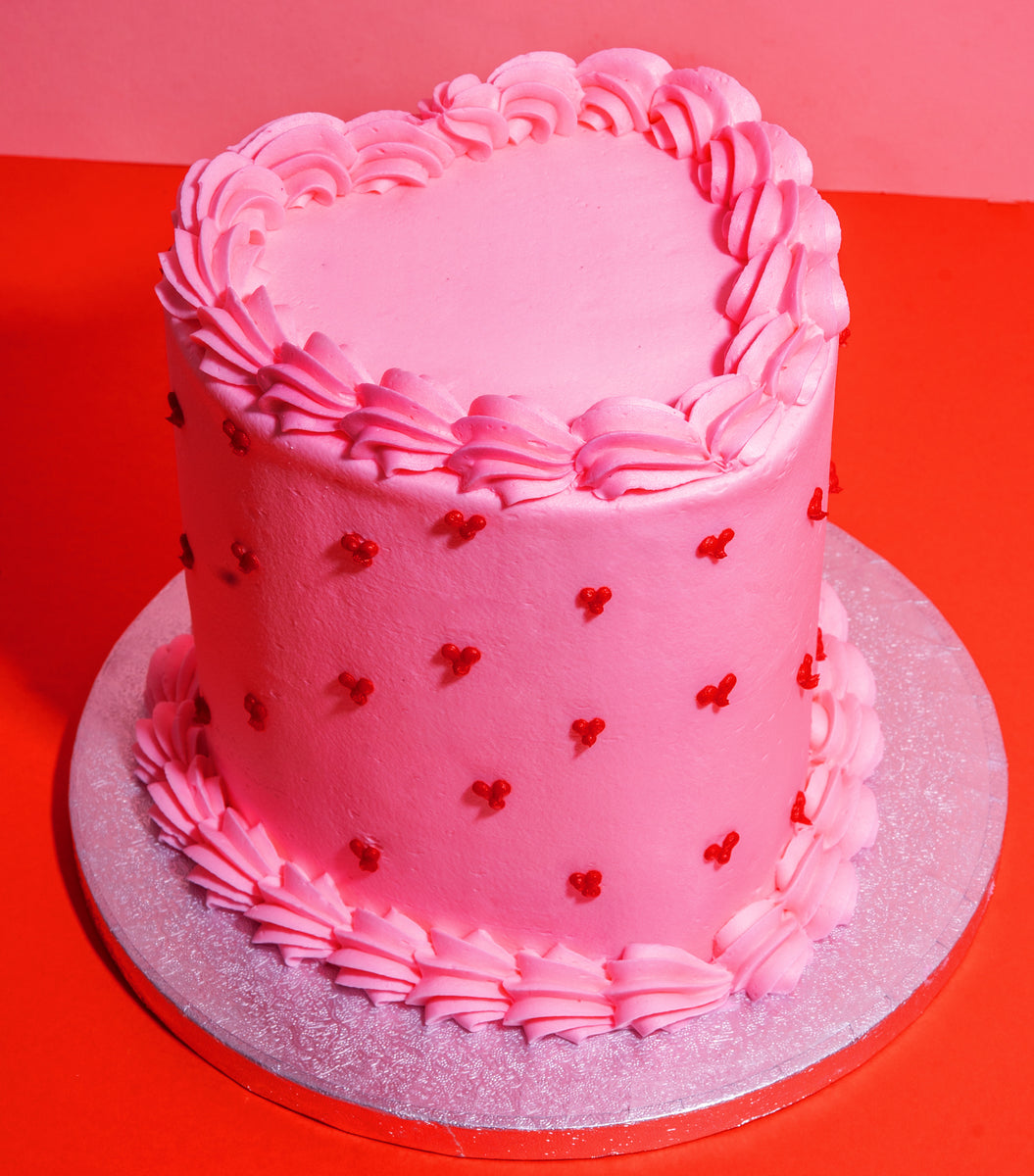 All Heart Vintage Kitsch Heart Cake | London Delivery | Flavourtown Bakery