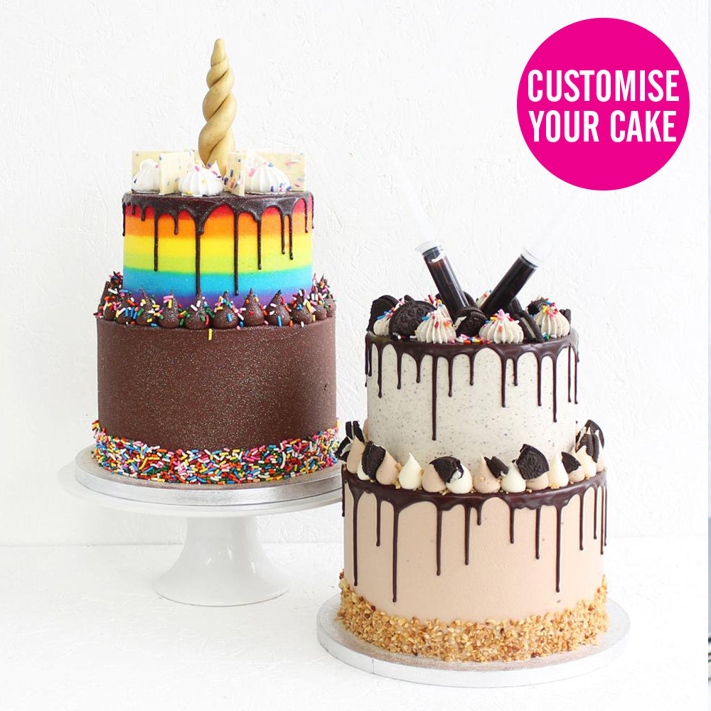 Regular Double Tiered Cake – Flavourtown Bakery