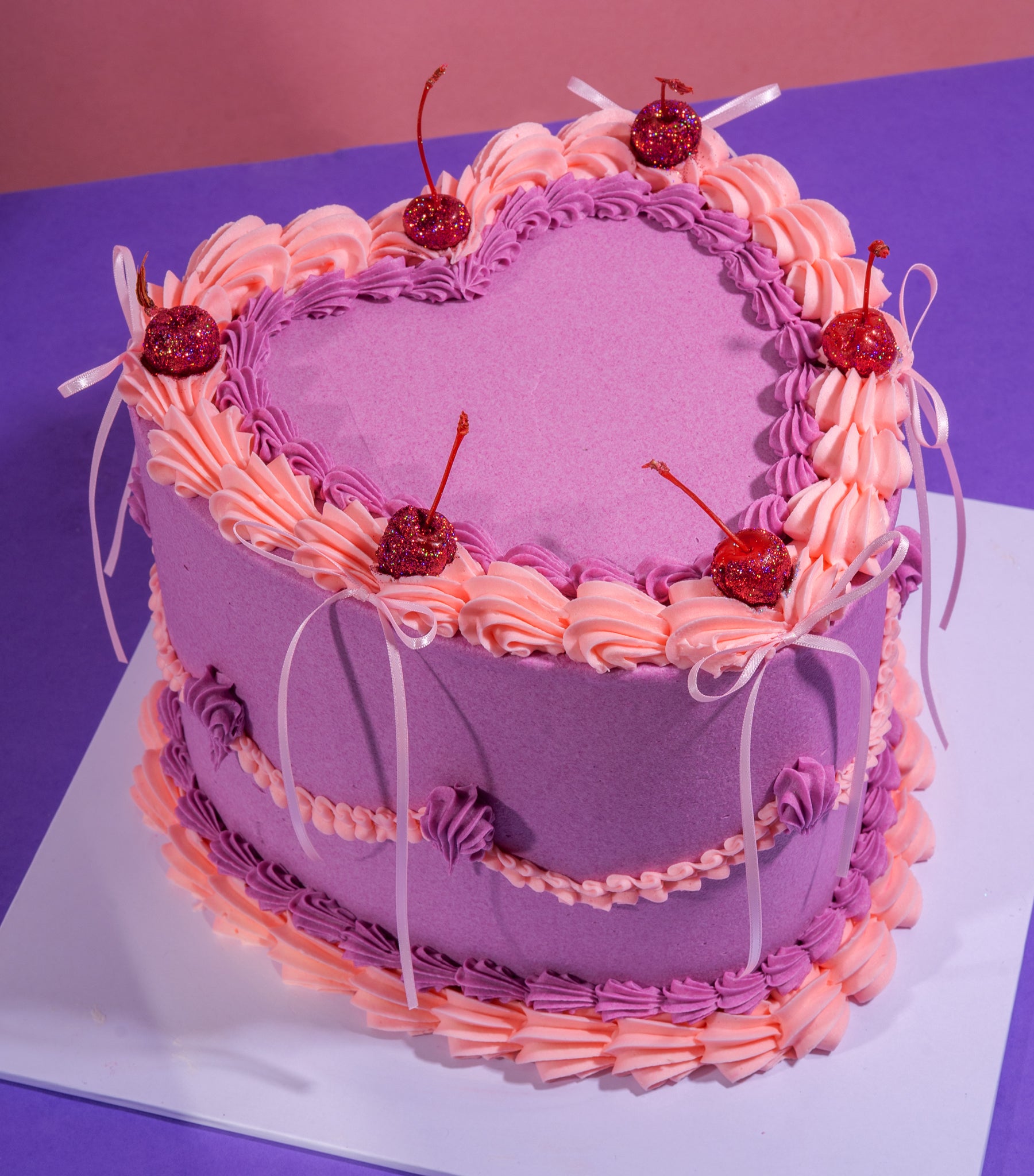Bespoke Vintage Heart Cake Delivery London | Bling & Bows – Flavourtown ...